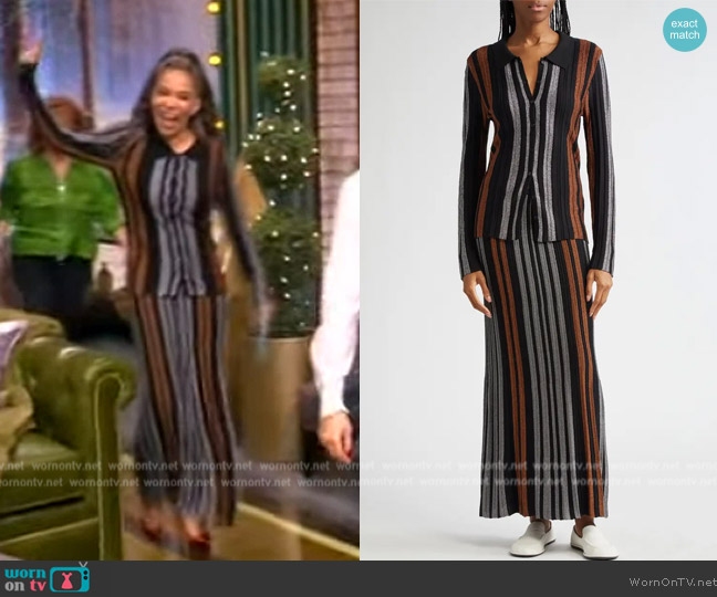 WornOnTV: Sunny’s stripe knit cardigan and skirt on The View | Sunny Hostin | Clothes and ...