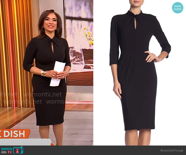 WornOnTV: Michelle Miller’s black twist-neck dress on CBS Mornings ...