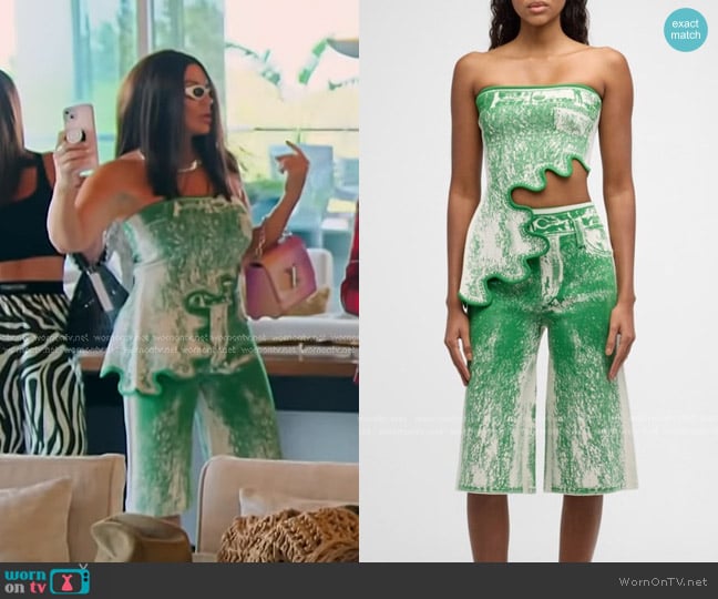 WornOnTV: Heather’s green asymmetric top and bermuda shorts on The Real ...