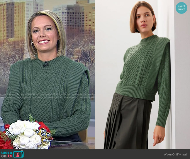 WornOnTV: Dylan’s green cable knit sweater on Today | Dylan Dreyer ...