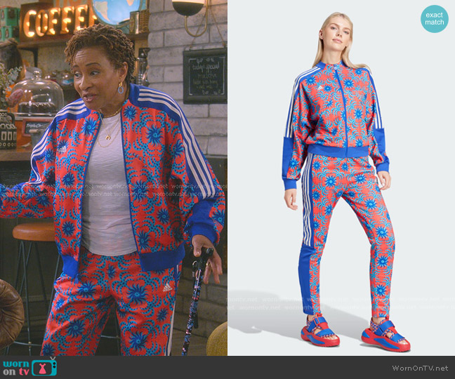 WornOnTV: Lucretia’s red and blue print track jacket and pants on The ...