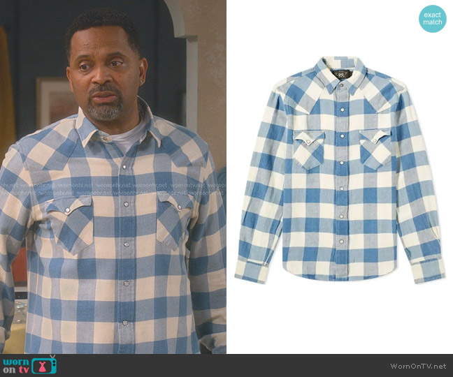 WornOnTV: Bennie’s blue plaid button down shirt on The Upshaws | Mike ...