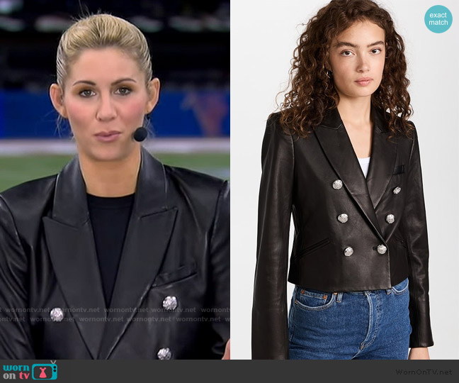 WornOnTV: Laura Rutledge’s black leather jacket on Good Morning America ...
