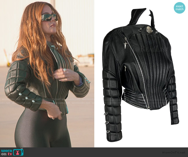WornOnTV: Khloe’s black leather moto jacket on The Kardashians | Khloe Kardashian | Clothes and ...