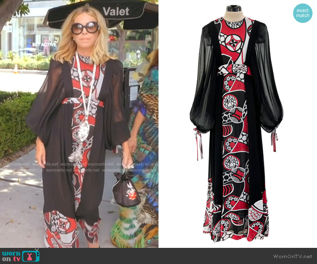 WornOnTV: Sutton’s red print mixed media dress on The Real Housewives ...