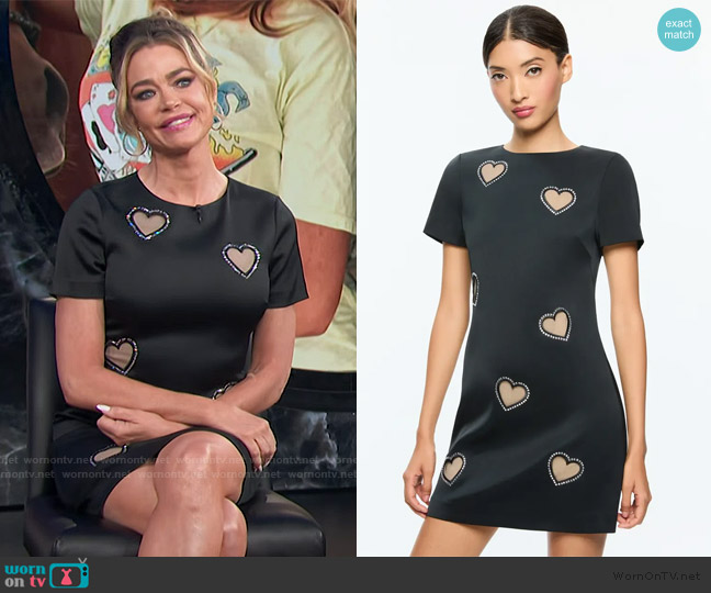 WornOnTV: Denise Richards’ black heart cutout mini dress on E! News ...