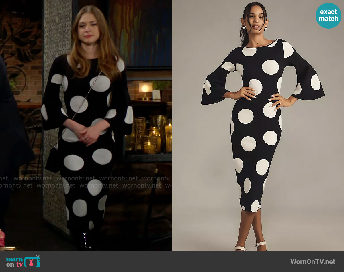 WornOnTV: Claire’s polka dot dress on The Young and the Restless ...