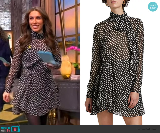 WornOnTV: Alyssa’s black tie neck printed mini dress on The View | Alyssa Farah Griffin ...