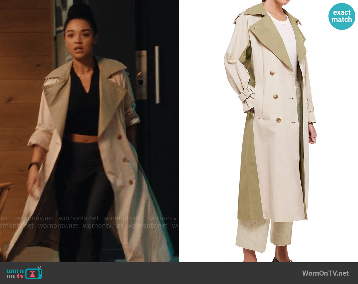 WornOnTV: Chanelle’s two-tone trench coat on Apple Cider Vinegar | Aisha Dee | Clothes and ...