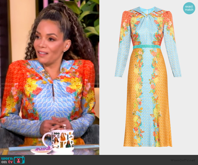 WornOnTV: Sunny’s printed twist neck dress on The View | Sunny Hostin | Clothes and Wardrobe from TV