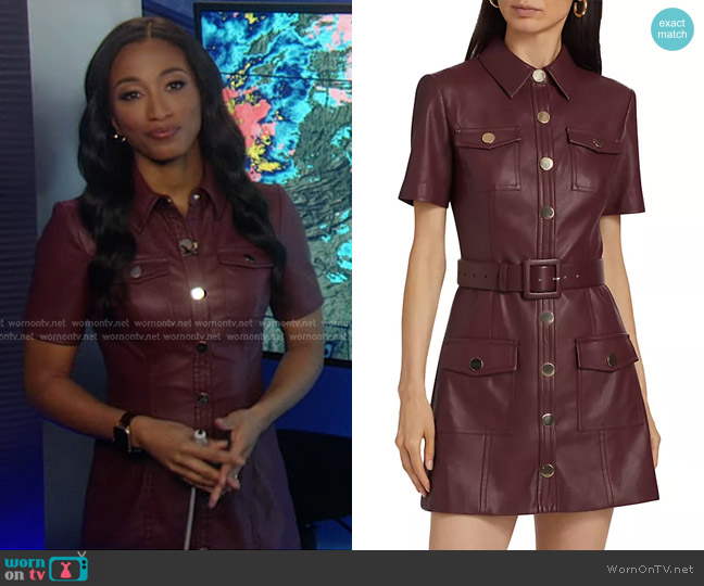 WornOnTV: Brittany’s burgundy short sleeve leather dress on Good ...