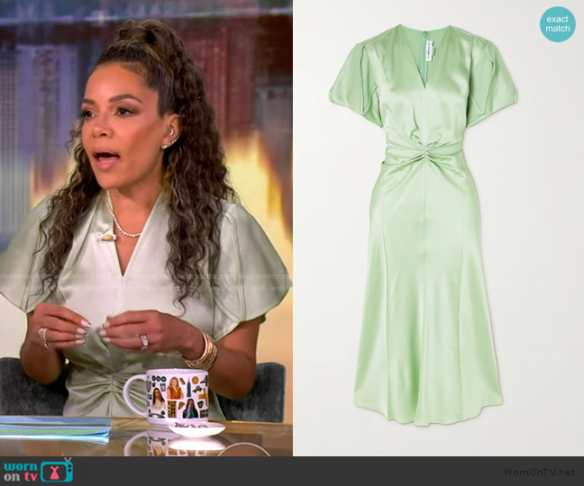WornOnTV: Sunny’s mint satin ruched front dress on The View | Sunny Hostin | Clothes and ...