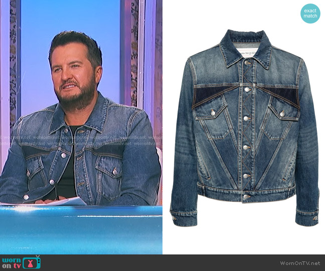 WornOnTV: Luke’s panel denim jacket on American Idol | Luke Bryan ...