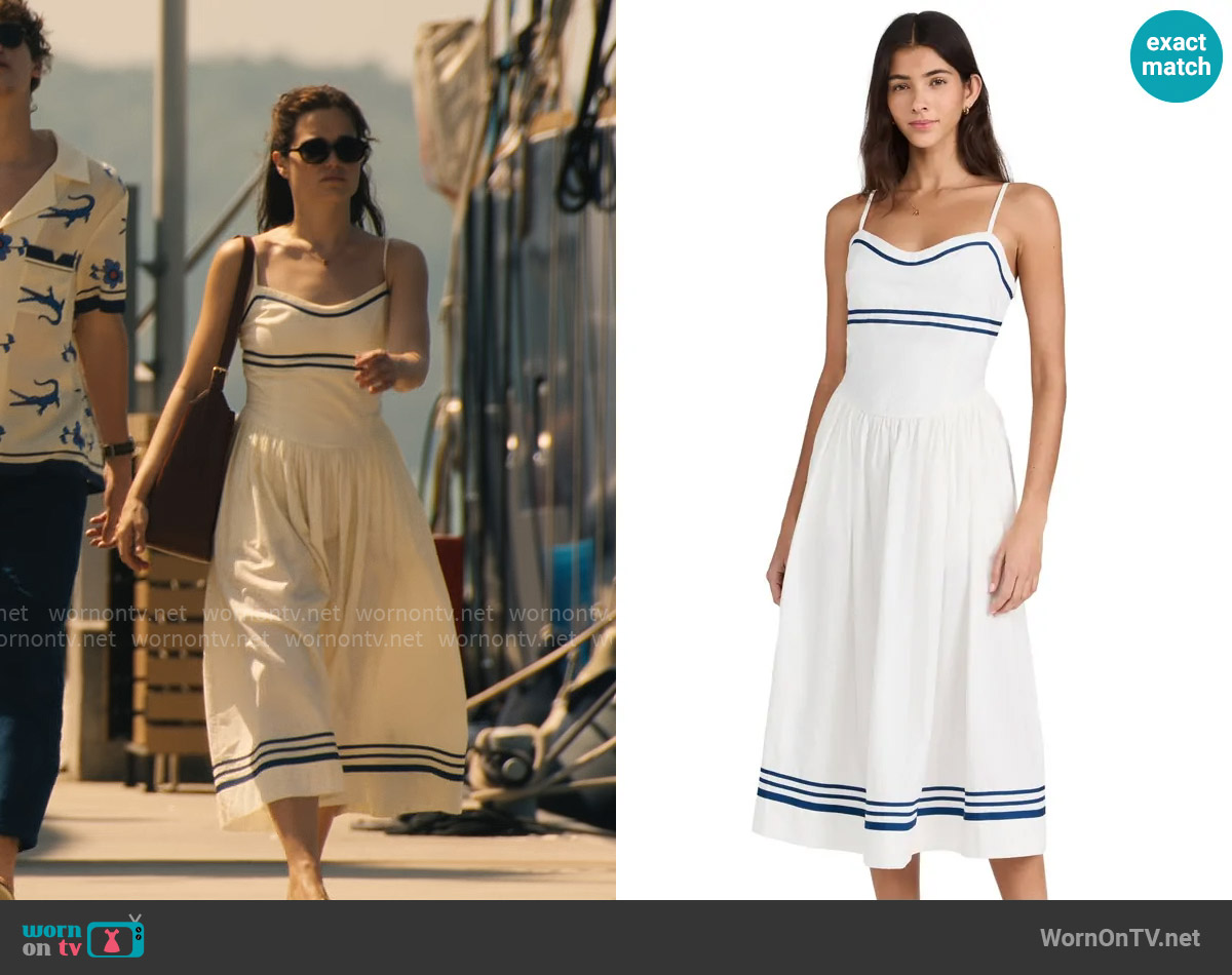 WornOnTV: Piper’s white stripe trim dress on The White Lotus | Sarah ...