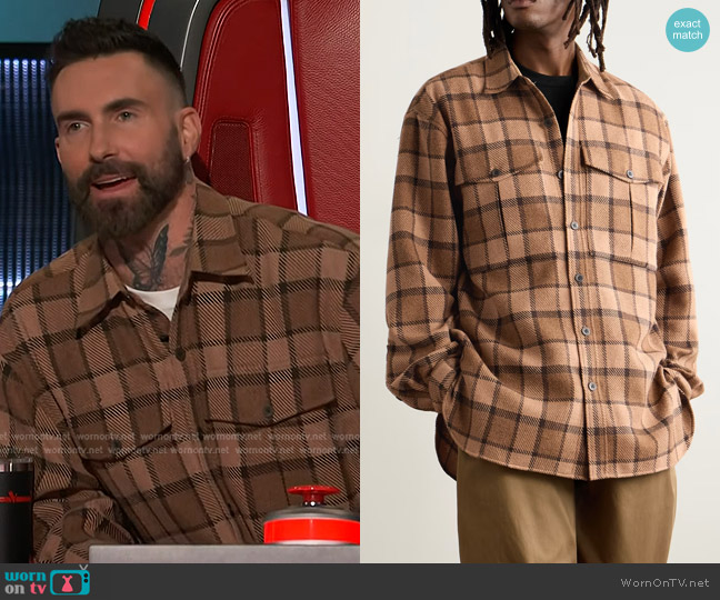 WornOnTV: Adam Levine’s brown plaid shirt on The Voice | Adam Levine ...