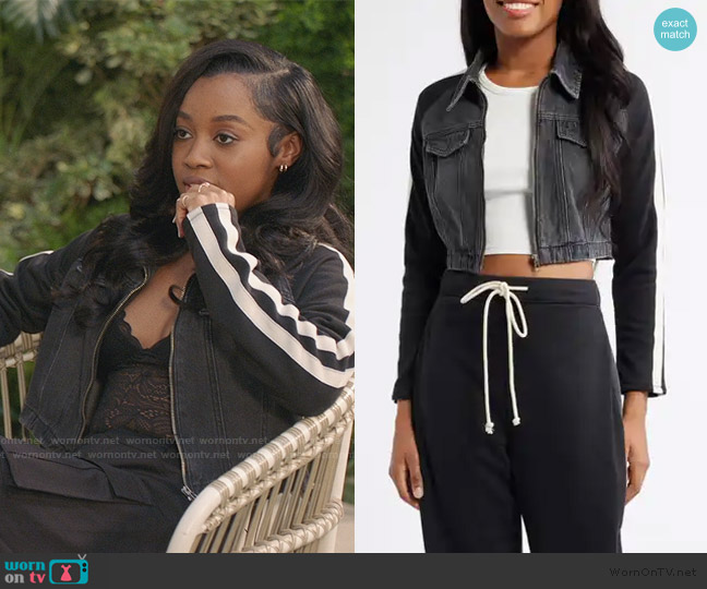 WornOnTV: Amina’s black side stripe jacket on All American | Alexis Chikaeze | Clothes and ...