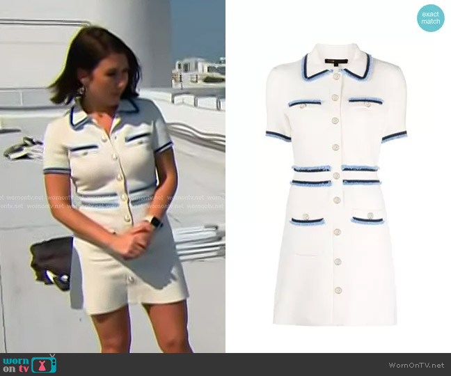 WornOnTV: Marissa Parra’s white button front tweed dress on Today ...