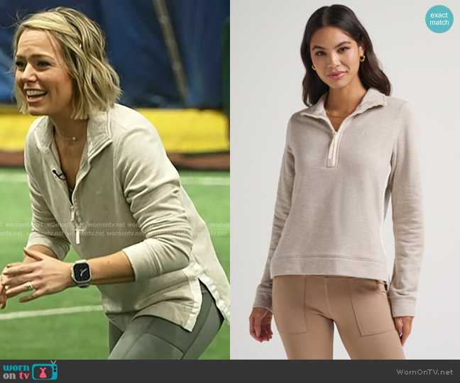 WornOnTV: Dylan’s beige half-zip sweatshirt on Today | Dylan Dreyer ...