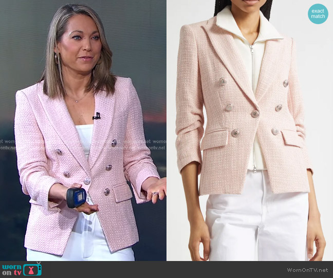 WornOnTV: Ginger’s pink textured blazer on Good Morning America ...