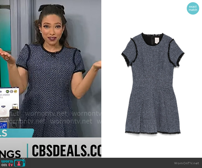 WornOnTV: Gabrielle Kerr’s navy tweed dress on CBS Mornings | Gabrielle ...
