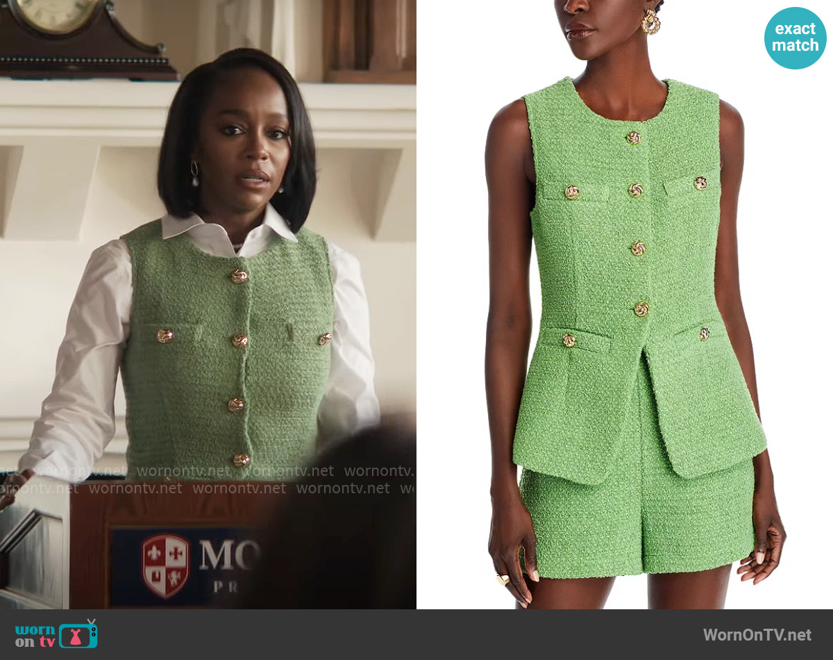 WornOnTV: Catherine’s green tweed vest on Grosse Pointe Garden Society ...