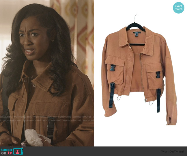 WornOnTV: Amina’s brown cropped jacket and tweed mini skirt on All American | Alexis Chikaeze ...