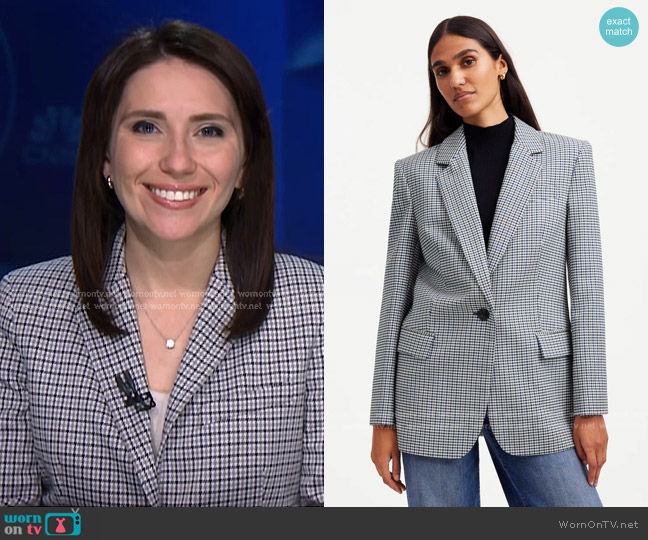 WornOnTV: Angelica Peebles’s grey plaid blazer on NBC News Daily ...
