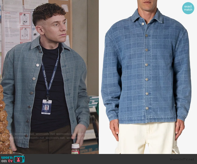 WornOnTV: Jacob’s check print denim jacket on Abbott Elementary | Chris ...