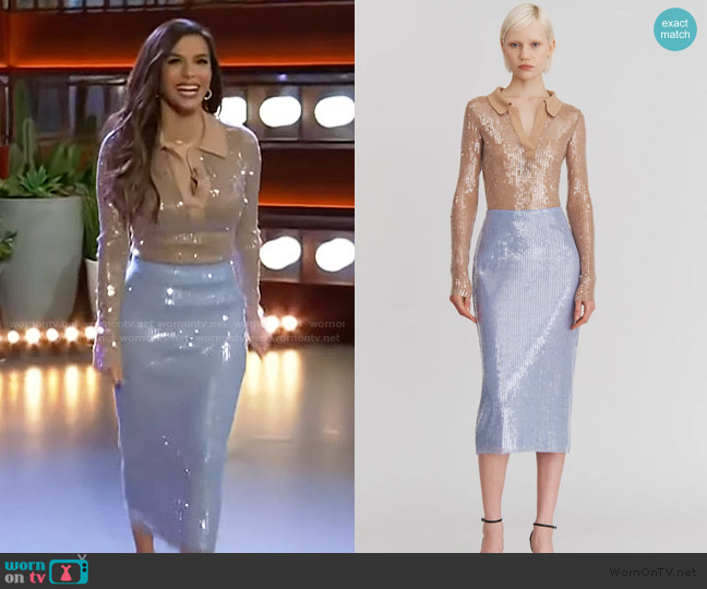 WornOnTV: Eva Longoria’s sequin top and skirt on The Kelly Clarkson ...