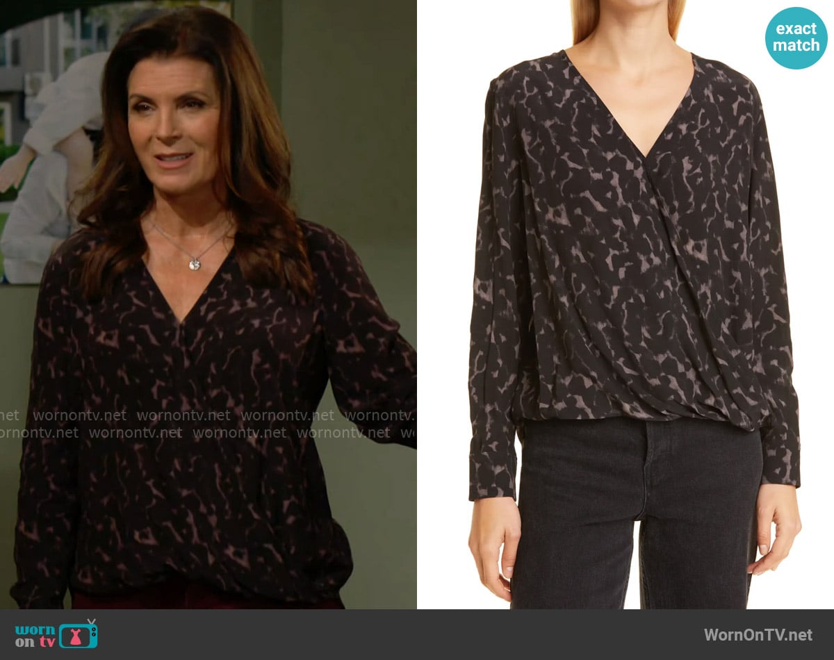 WornOnTV: Sheila’s animal print cross front blouse on The Bold and the ...