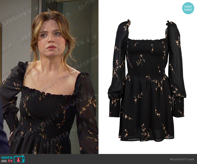 WornOnTV: Joy’s black print smocked dress on Days of our Lives ...