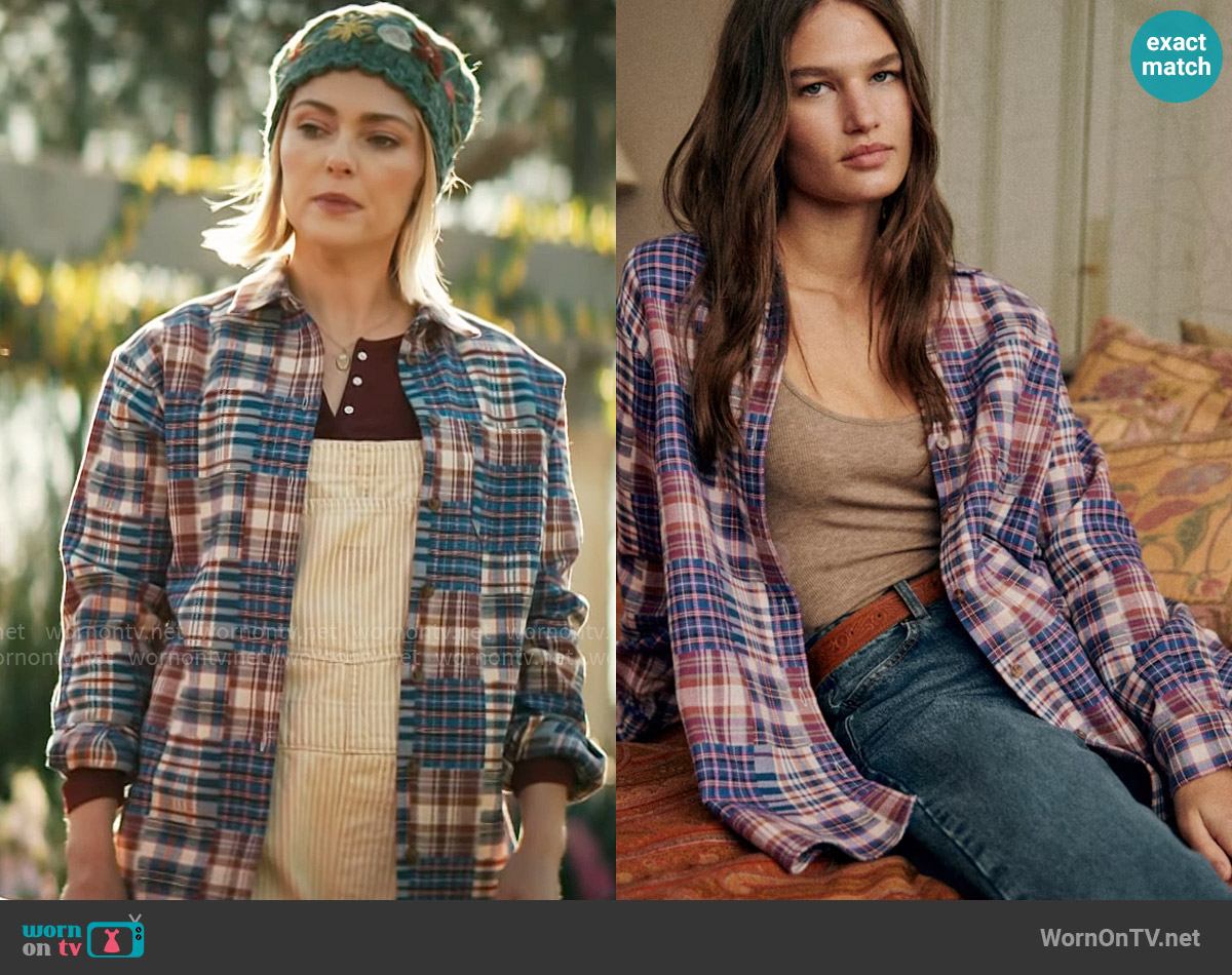 WornOnTV: Alice’s patchwork plaid shirt on Grosse Pointe Garden Society | AnnaSophia Robb ...