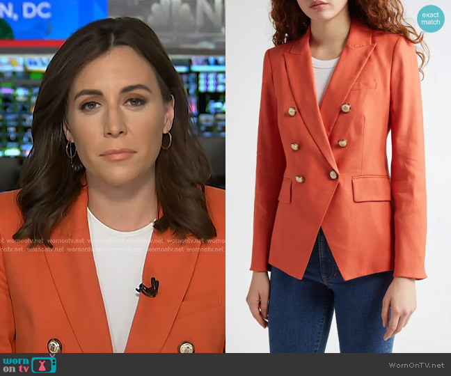 WornOnTV: Hallie’s orange blazer on Today | Hallie Jackson | Clothes ...