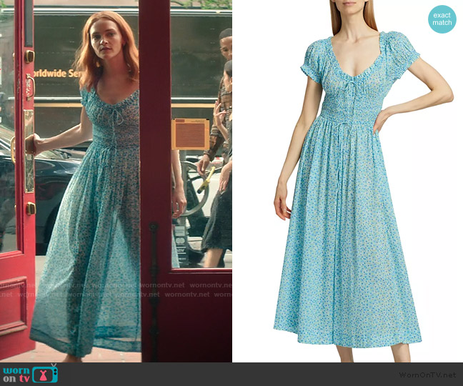 WornOnTV: Bronte’s blue floral print dress on You | Madeline Brewer ...