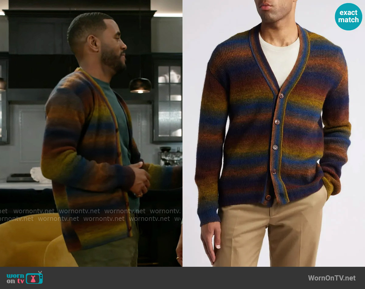 WornOnTV: Andre’s ombre cardigan on Beyond the Gates | Sean Freeman ...