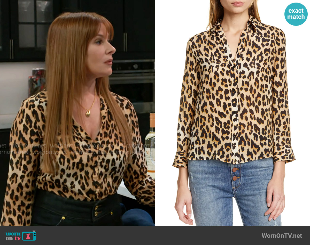 WornOnTV: Pamela’s leopard print blouse on Beyond the Gates | Cady ...