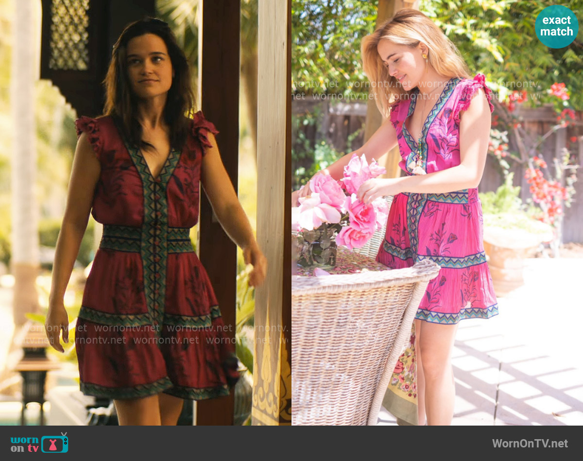 WornOnTV: Piper’s pink printed mini dress on The White Lotus | Sarah ...