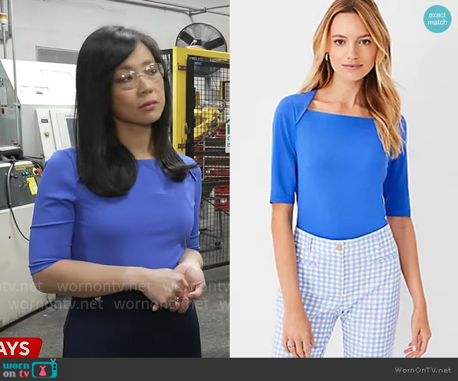 WornOnTV: Weijia Jiang’s blue top on CBS Mornings | Weijia Jiang ...