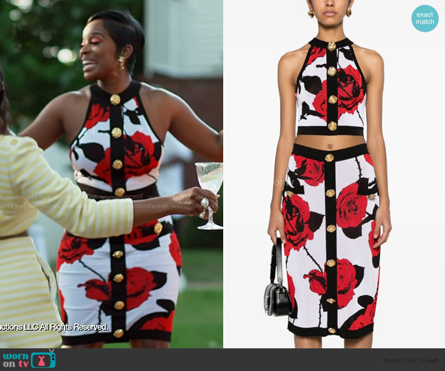 WornOnTV: Shamea’s floral button front top and skirt on The Real ...