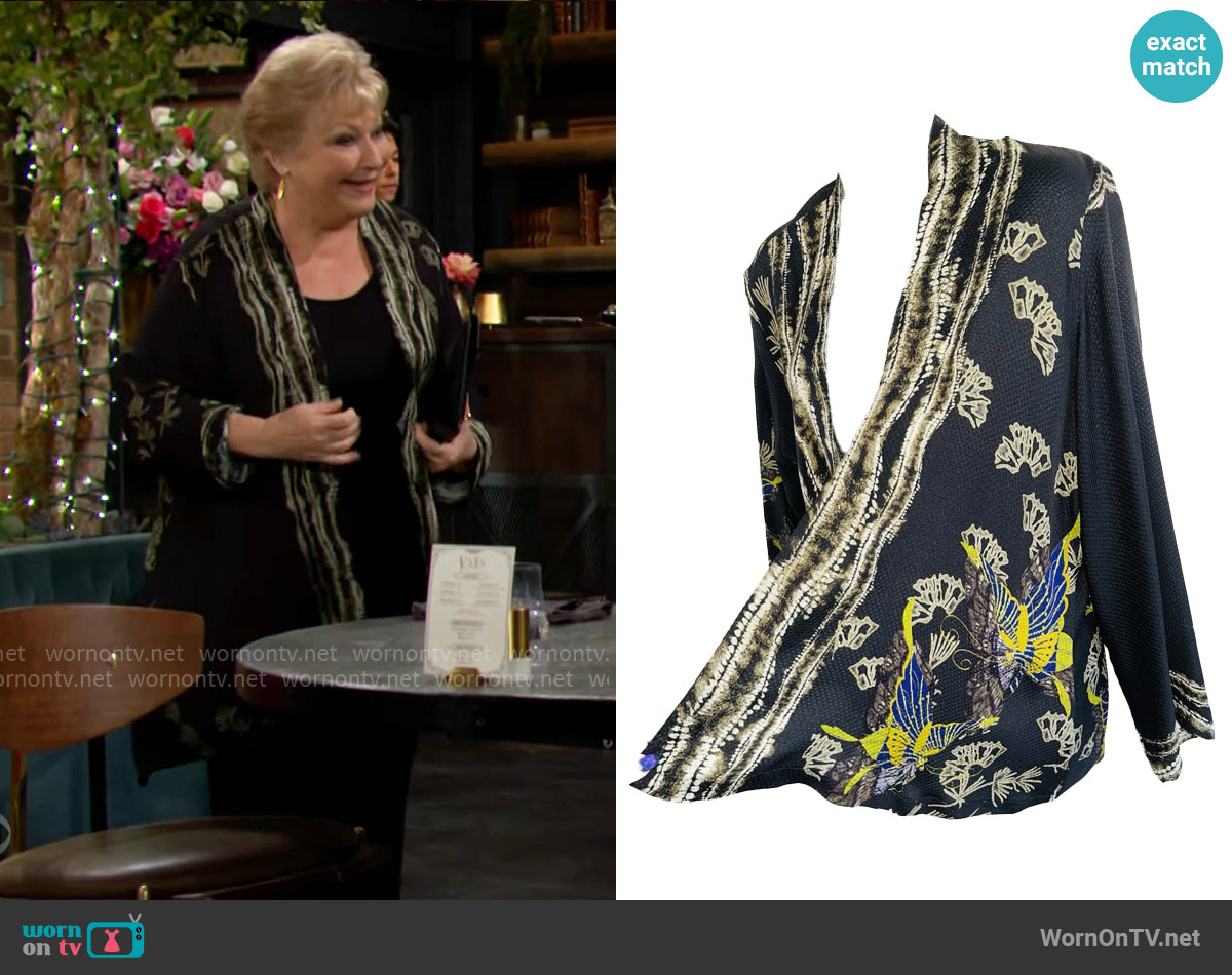 WornOnTV: Traci’s black butterfly print jacket on The Young and the ...
