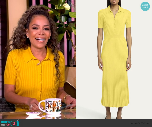 WornOnTV: Sunny’s yellow ribbed polo dress on The View | Sunny Hostin | Clothes and Wardrobe from TV
