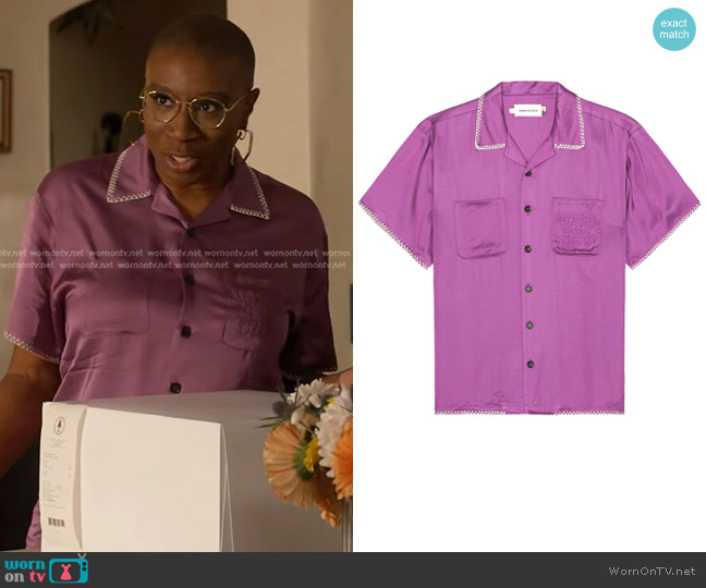WornOnTV: Hen’s purple satin shirt on 9-1-1 | Aisha Hinds | Clothes and ...