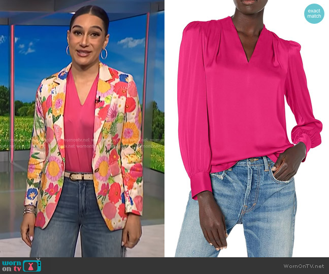 WornOnTV: Morgan’s sequin floral blazer and baggy jeans on NBC News ...