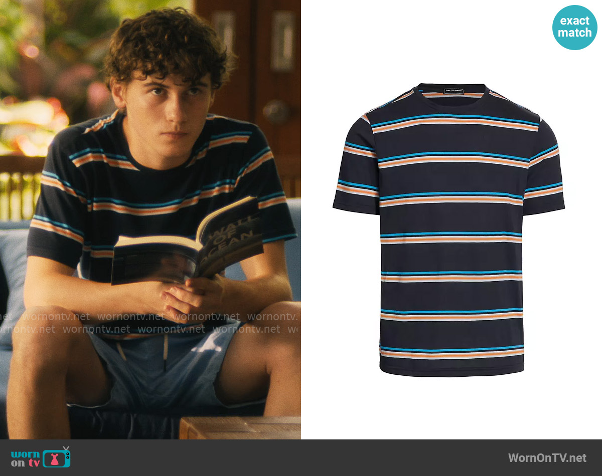 WornOnTV: Lochie’s striped t-shirt on The White Lotus | Sam Nivola | Clothes and Wardrobe from TV