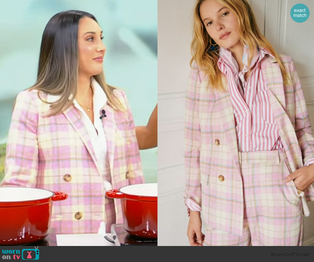 WornOnTV: Leah Cohen’s pink plaid blazer on Tamron Hall Show | Clothes ...