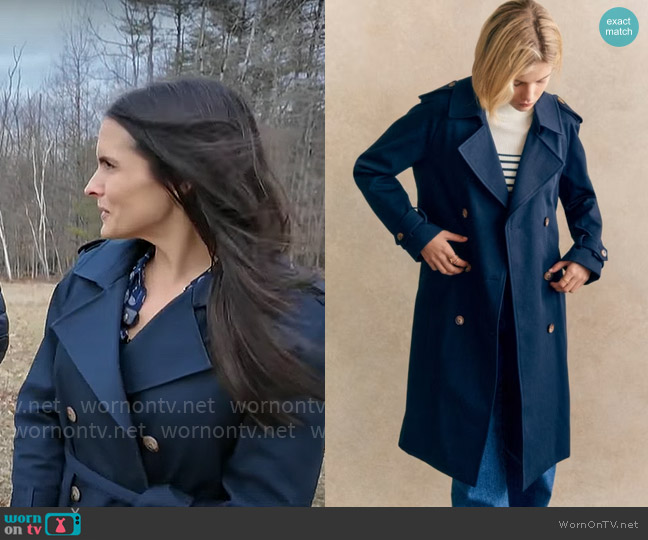 WornOnTV: Lilia Luciano’s navy trench coat on CBS Mornings | Lilia Luciano | Clothes and ...