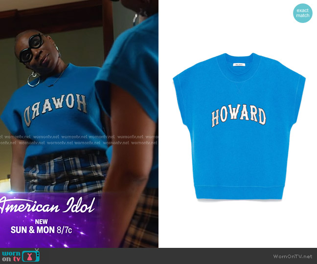 WornOnTV: Hen’s blue Howard sweater on 9-1-1 | Aisha Hinds | Clothes and Wardrobe from TV