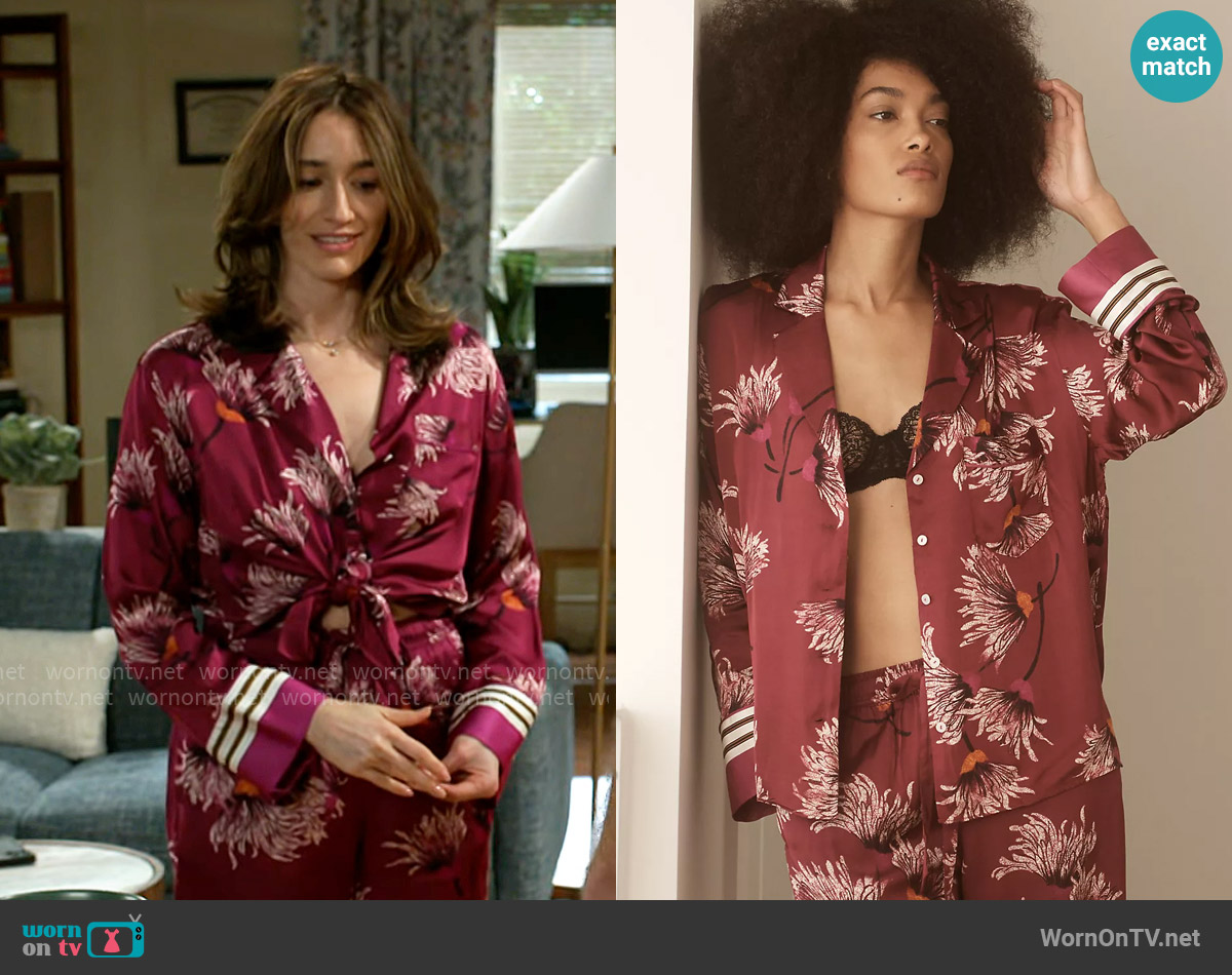 WornOnTV: Ashley’s floral pajamas on Beyond the Gates | Jen Jacob ...