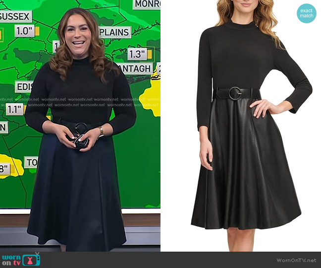 WornOnTV: Violeta’s black mixed media dress on NBC News Daily | Violeta ...
