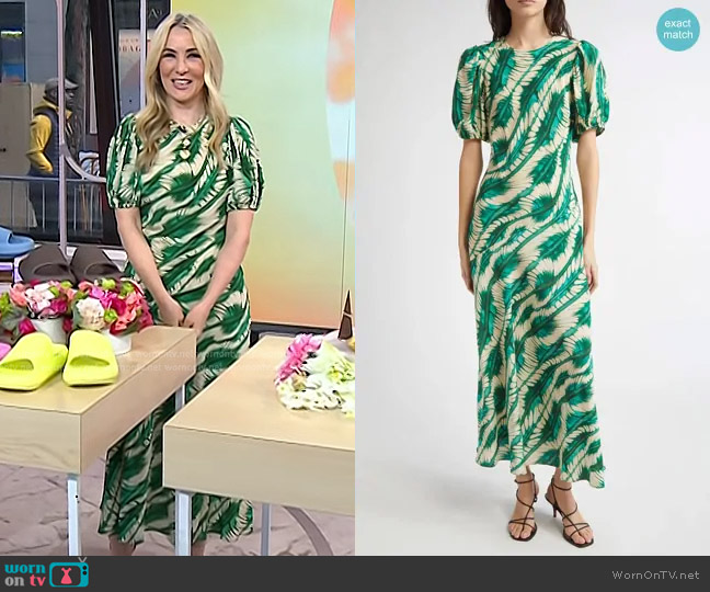 WornOnTV: Chassie’s green leaf print dress on Today | Chassie Post ...